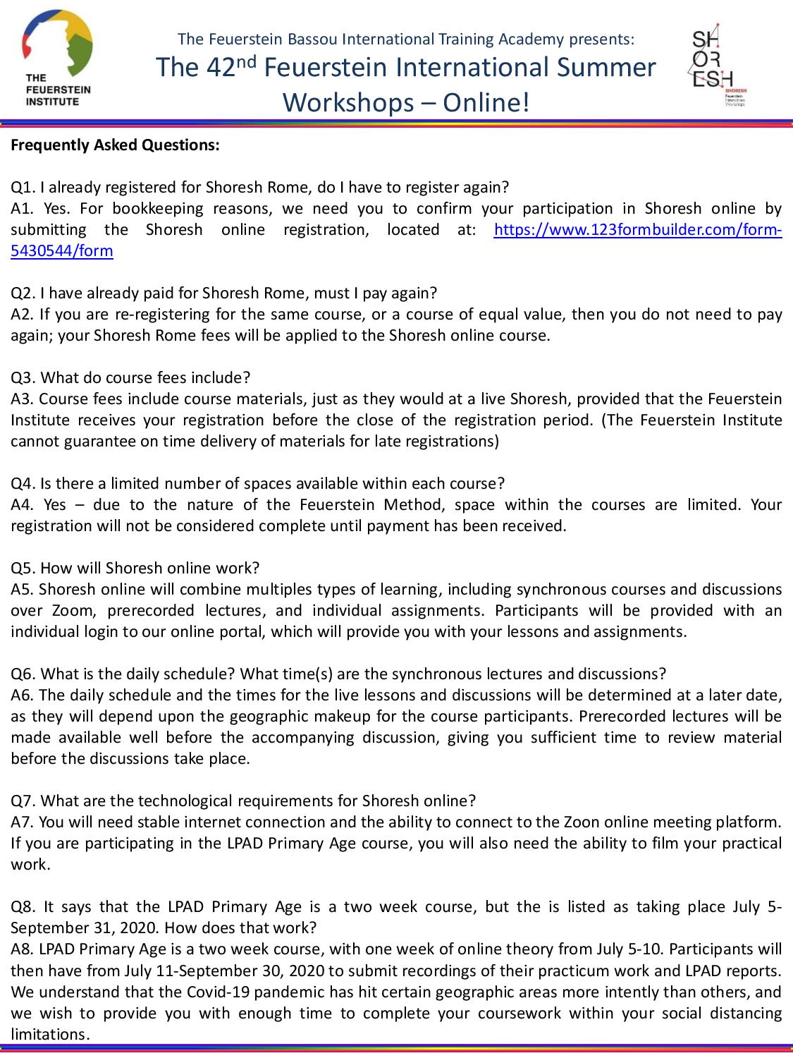 Shoresh Online | The Feuerstein Institute